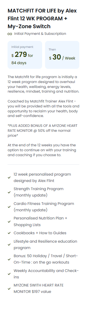 12 Week Match Fit Program + Myzone - Body Torque